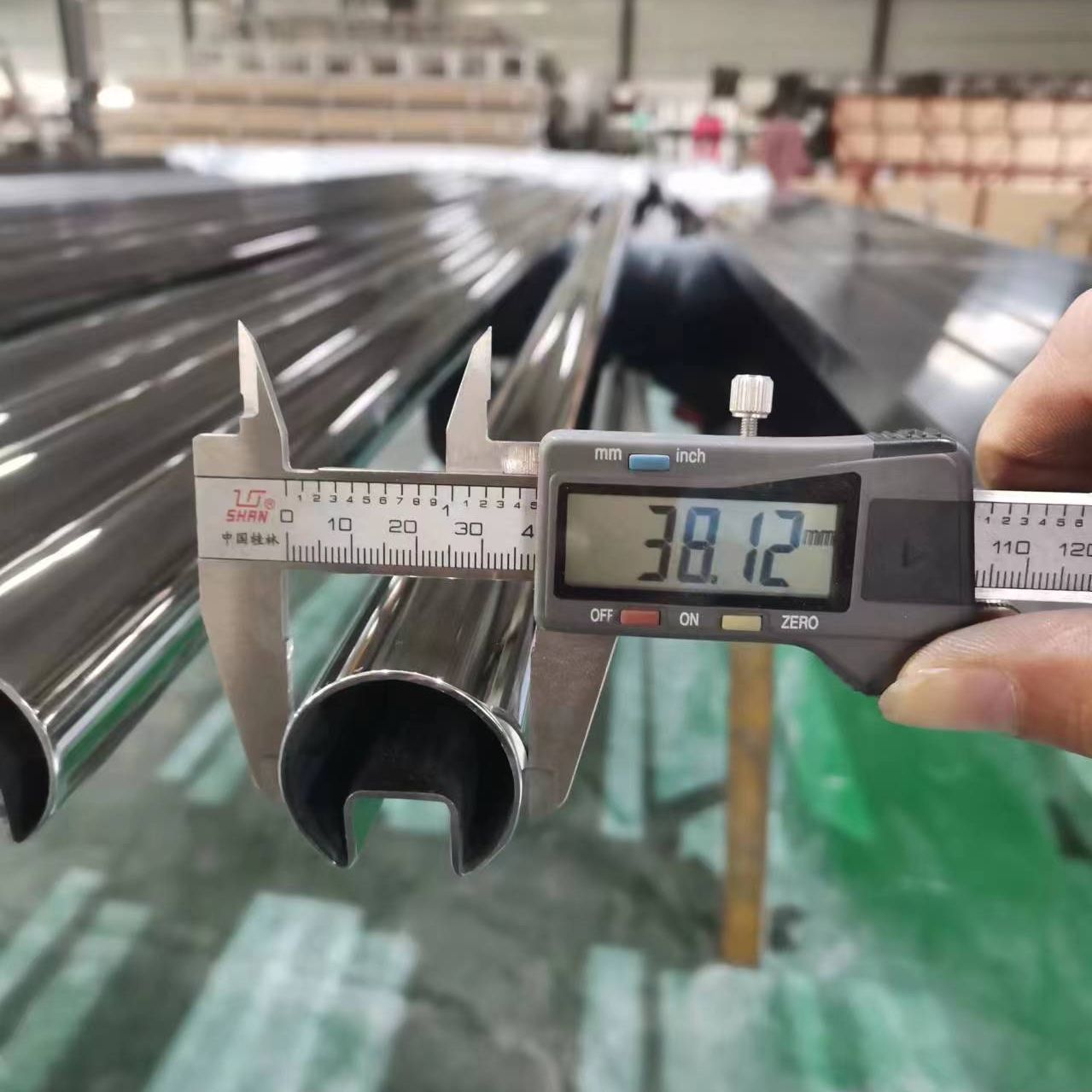 38.1mmx15x15 Stainless Steel Round Single Slot Tube AISI 316 grade ASTM ...