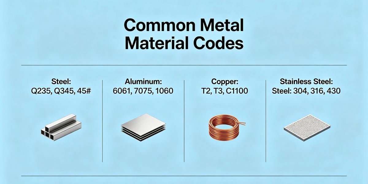 Common Metal Material Codes | Factory In China